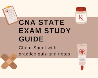 Cna State Test Cheat Sheet - Etsy