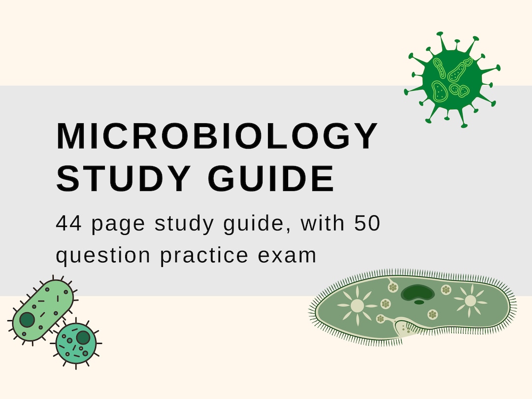 Microbiology Study Guide With Practice Exam! - Etsy
