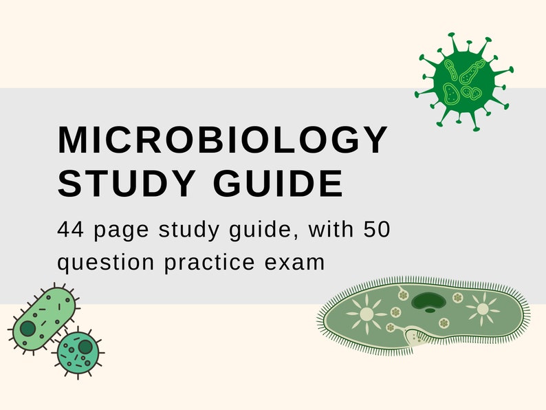 Microbiology Study Guide With Practice Exam - Etsy