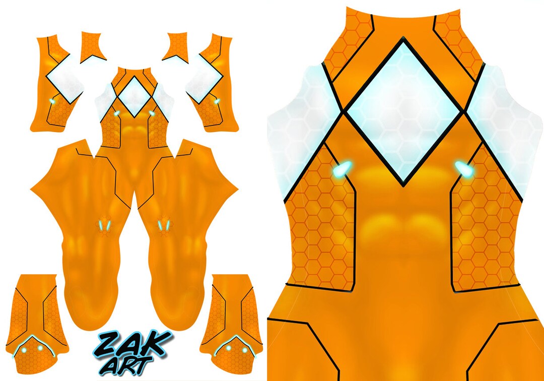 MMPR Orange Power Ranger Neo Pattern - Etsy Australia
