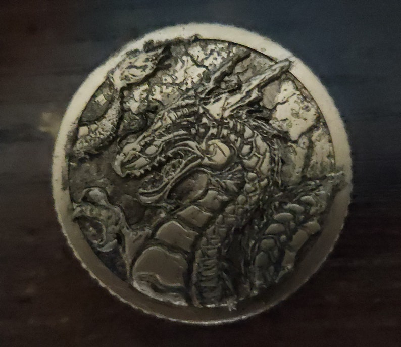 Red Thunder Dragon Power Coin - Etsy