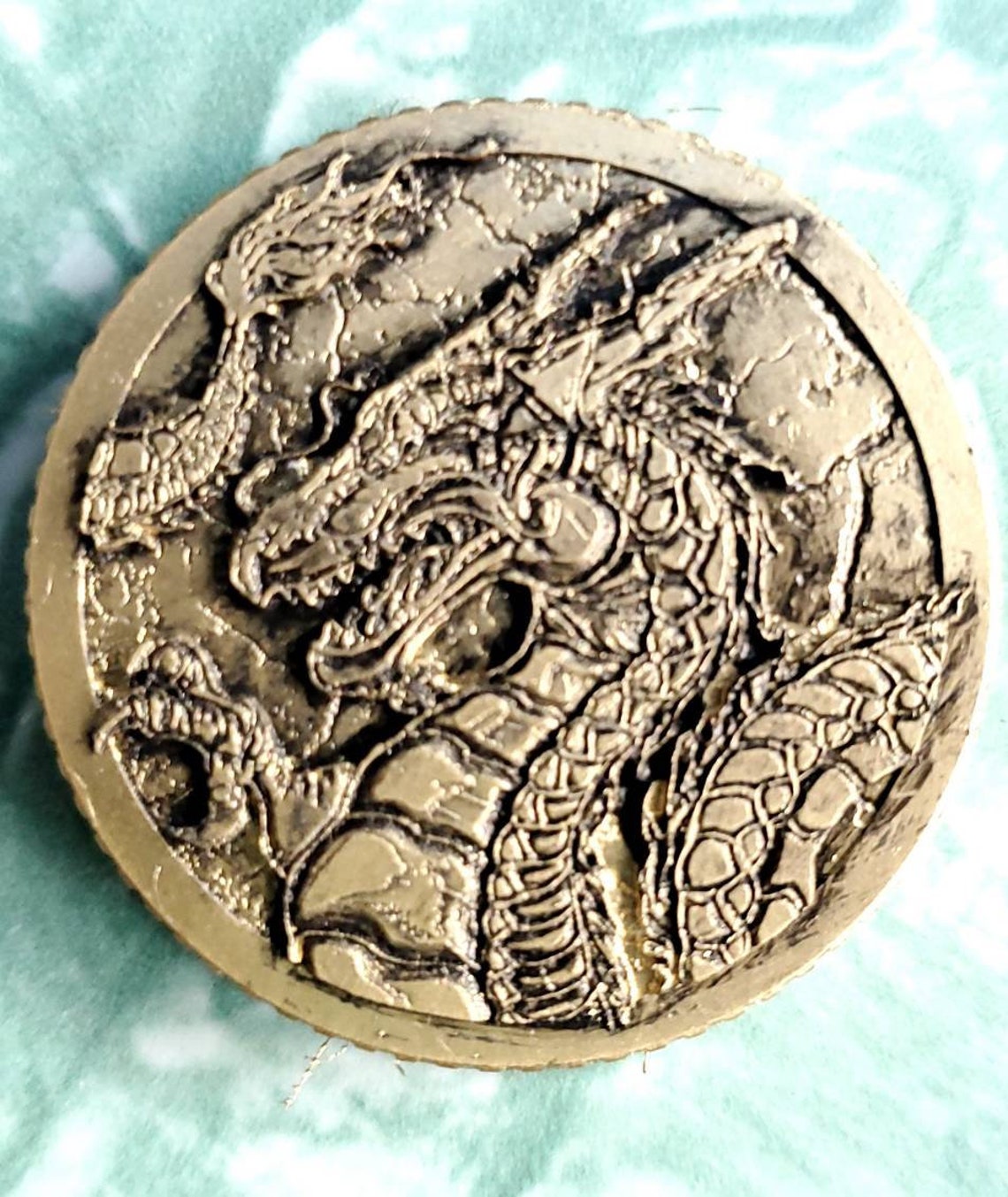 Red Thunder Dragon Power Coin - Etsy