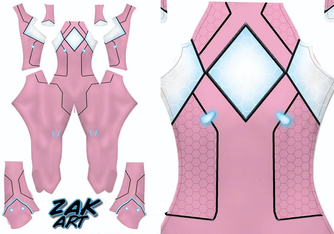 MMPR Pink Power Ranger Neo Pattern - Etsy