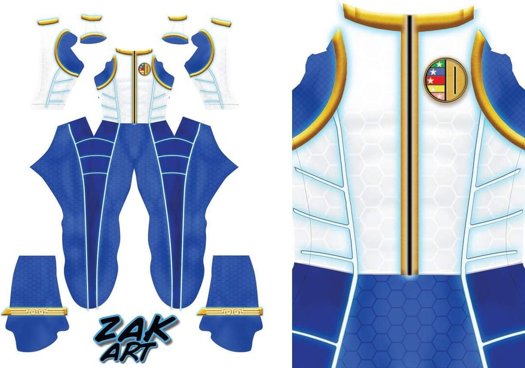 Dairanger Blue Digital Pattern - Etsy