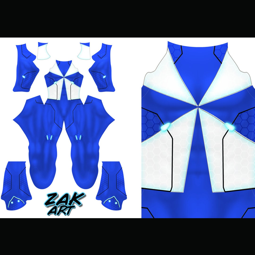 Light Speed Rescue Blue Power Ranger Pattern - Etsy