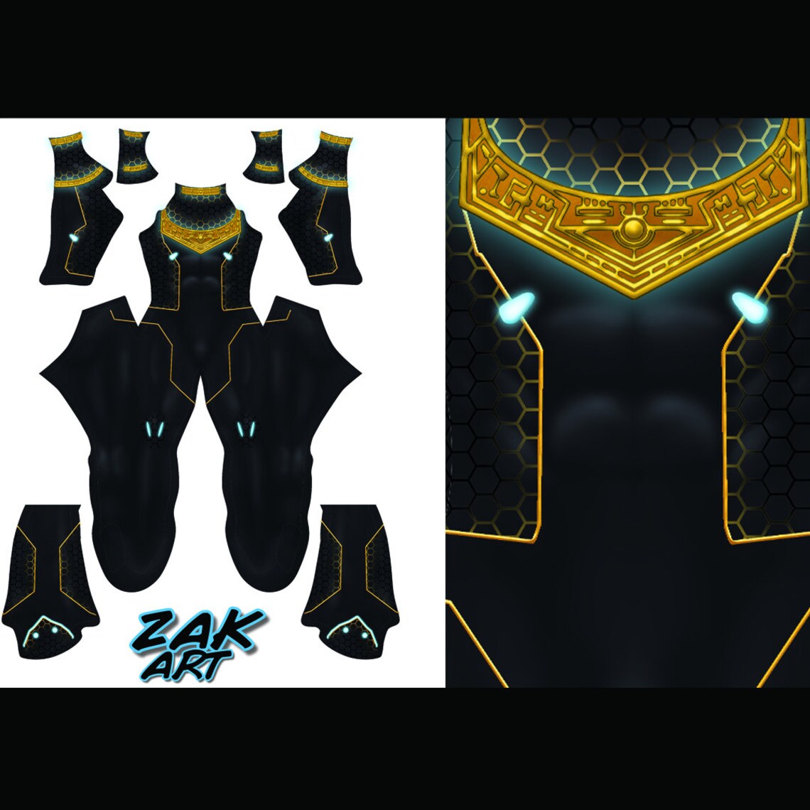 Power Rangers Zeo Gold Neo Digital Pattern | Etsy