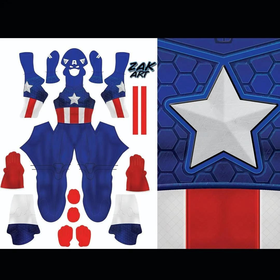 Cap America Digital Pattern - Etsy