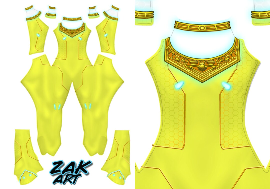 Power Rangers Zeo Yellow Pattern - Etsy