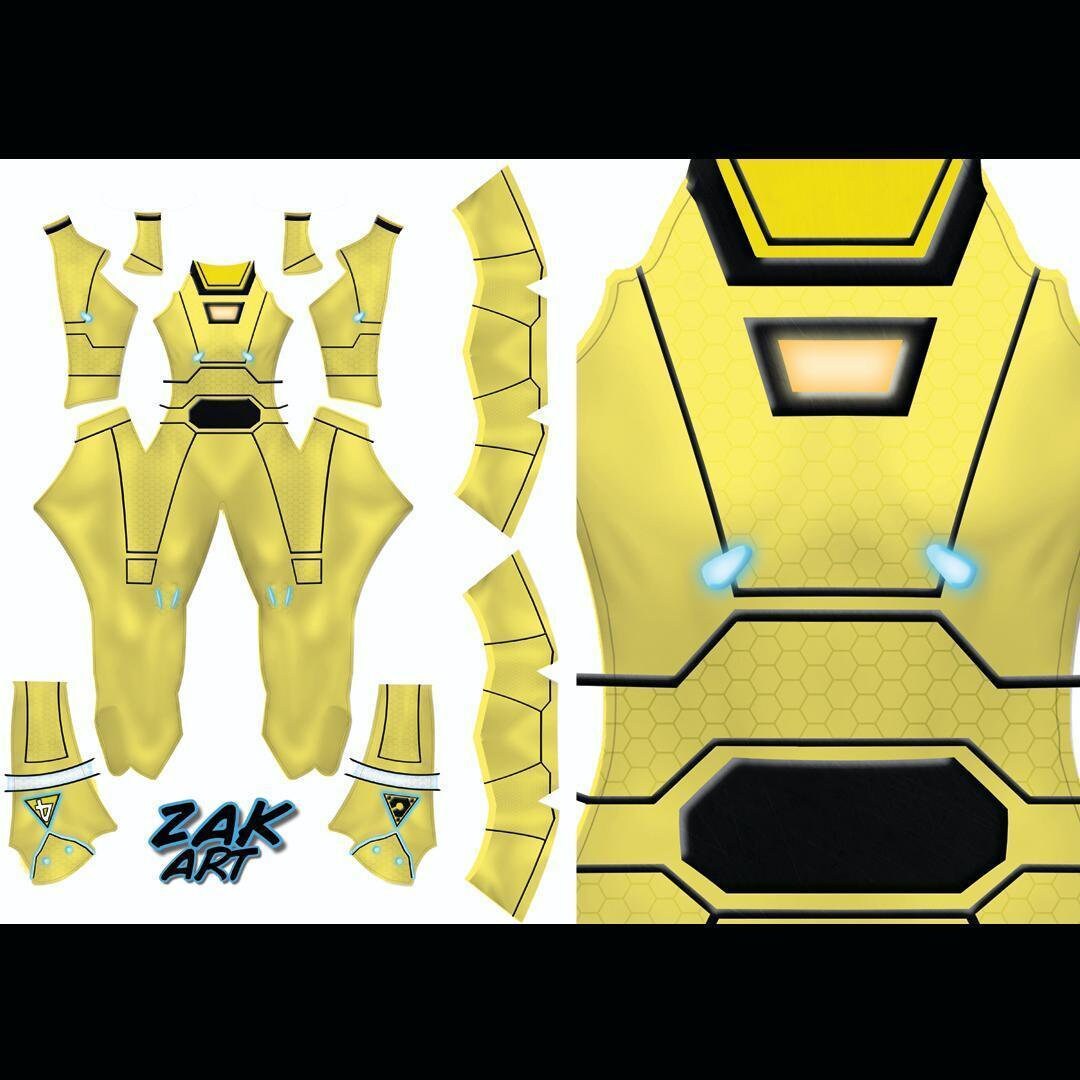 Power Rangers Trubo Yellow Digital Pattern - Etsy