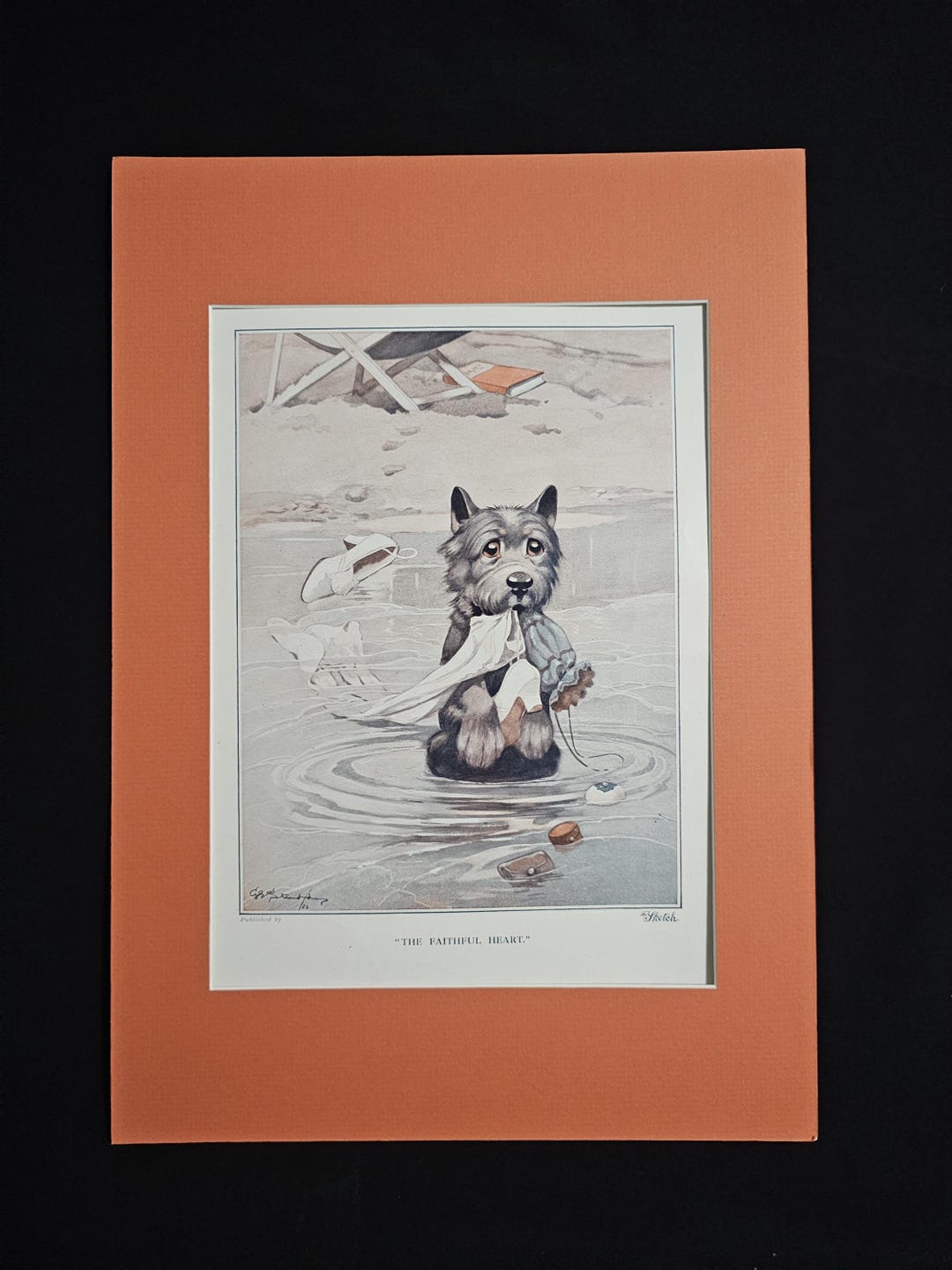 Studdy Dogs Print 'the Faithful Heart' 1920s - Etsy