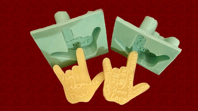 Silicone Crafting Mold in the Form of the Sign "i Love You" With the ...