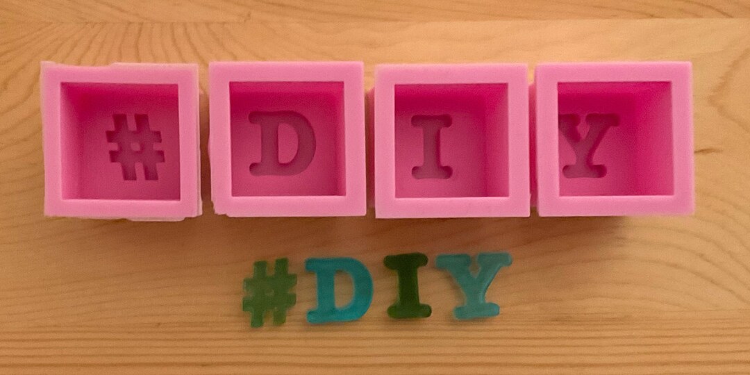 Toy Block Crafting Silicone Molds for Making Word or Characters With or ...