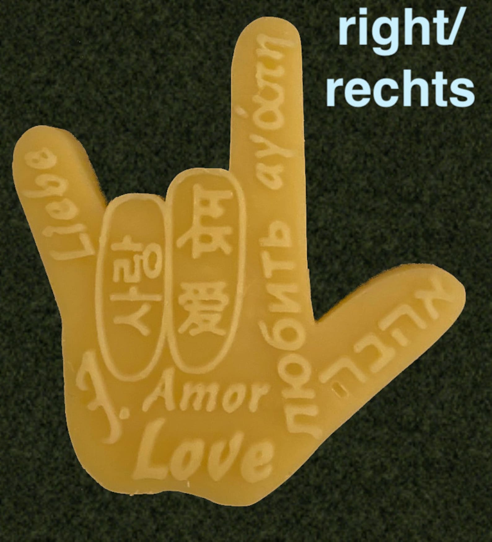 Silicone Crafting Mold in the Form of the Sign i Love You With the Text ...