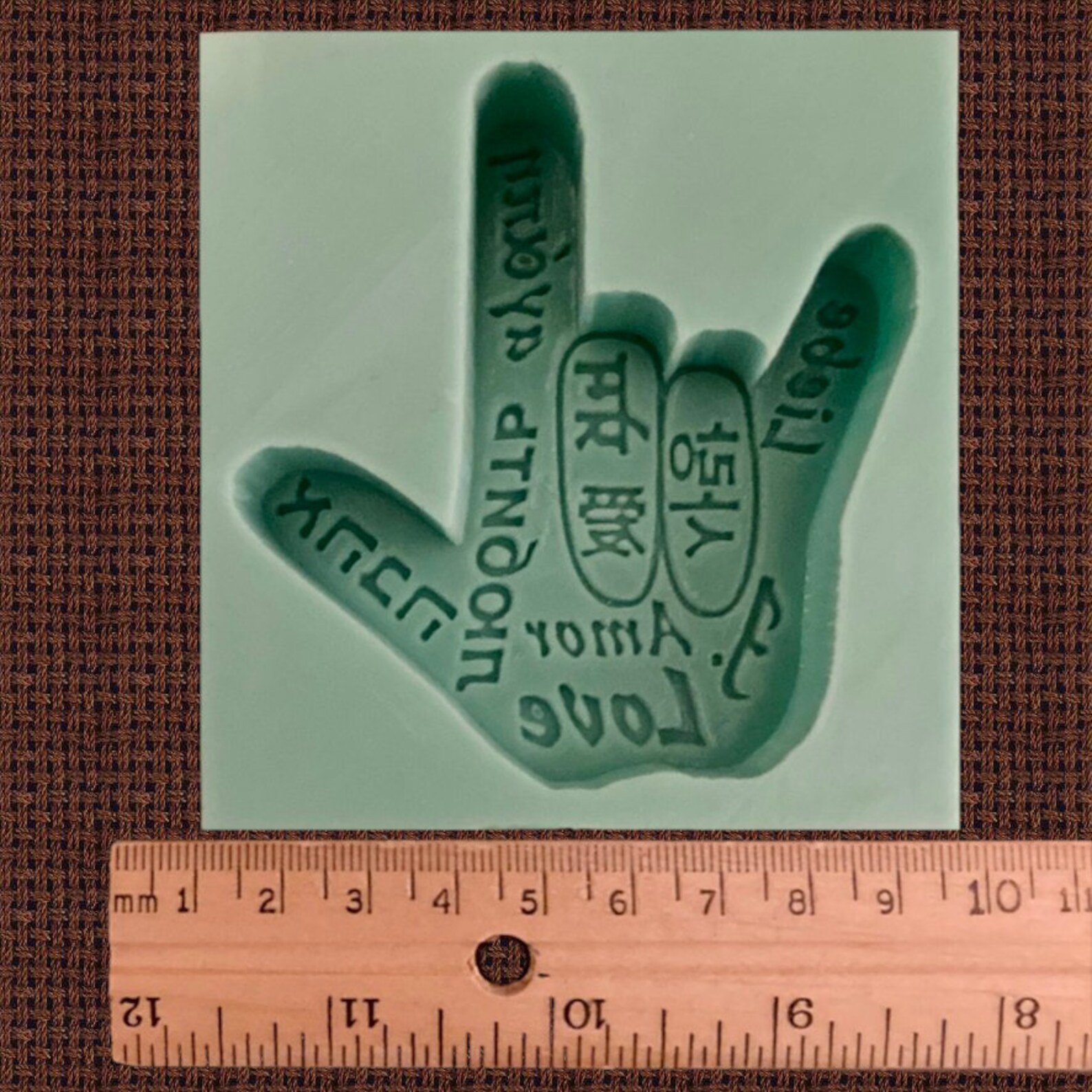 Silicone Crafting Mold in the Form of the Sign "i Love You" With the ...