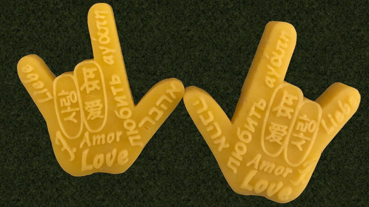 Silicone Crafting Mold in the Form of the Sign "i Love You" With the ...