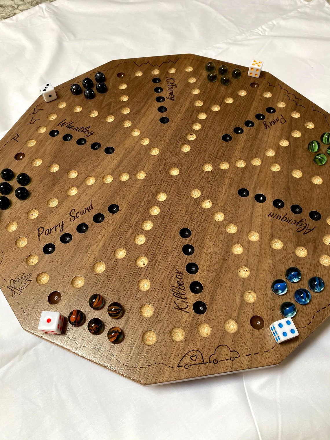 Custom 6 Player Aggravation and Carbles Board - Etsy