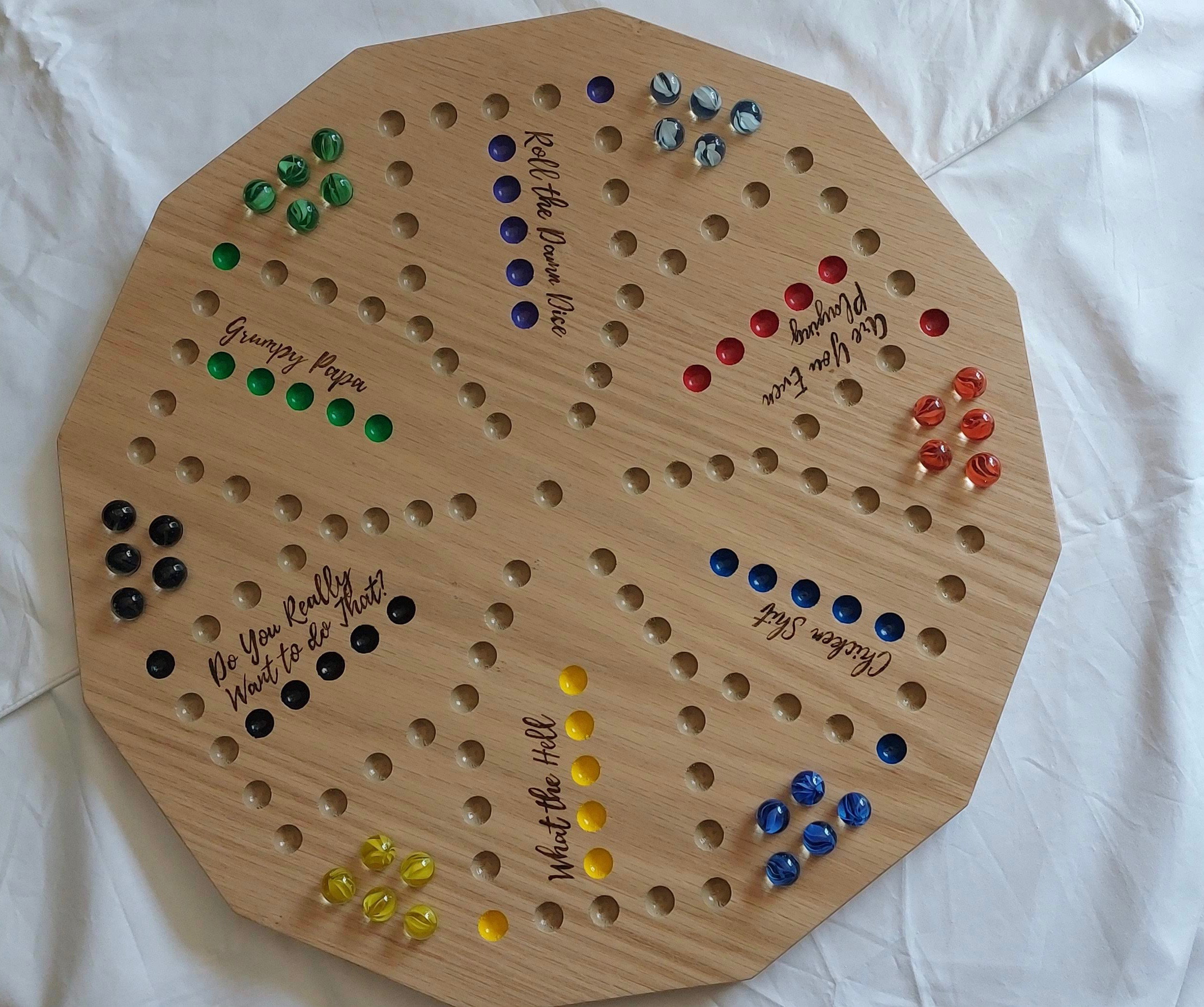Custom 6 Player Aggravation and Carbles Board - Etsy