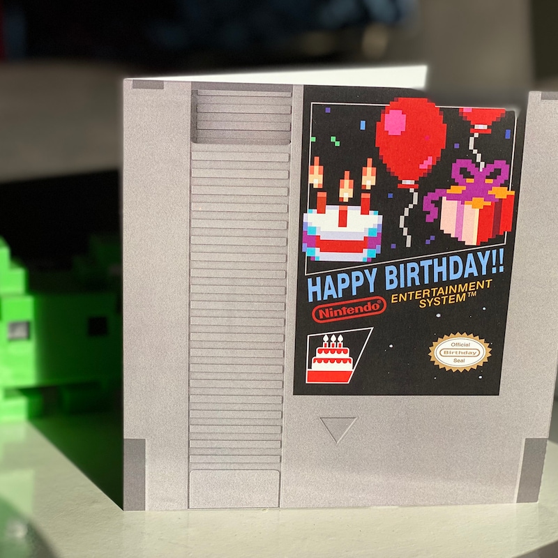 Nintendo Birthday Card - Etsy