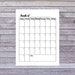 Blank Monthly Calendar Printable: Editable PDF Template (digital ...