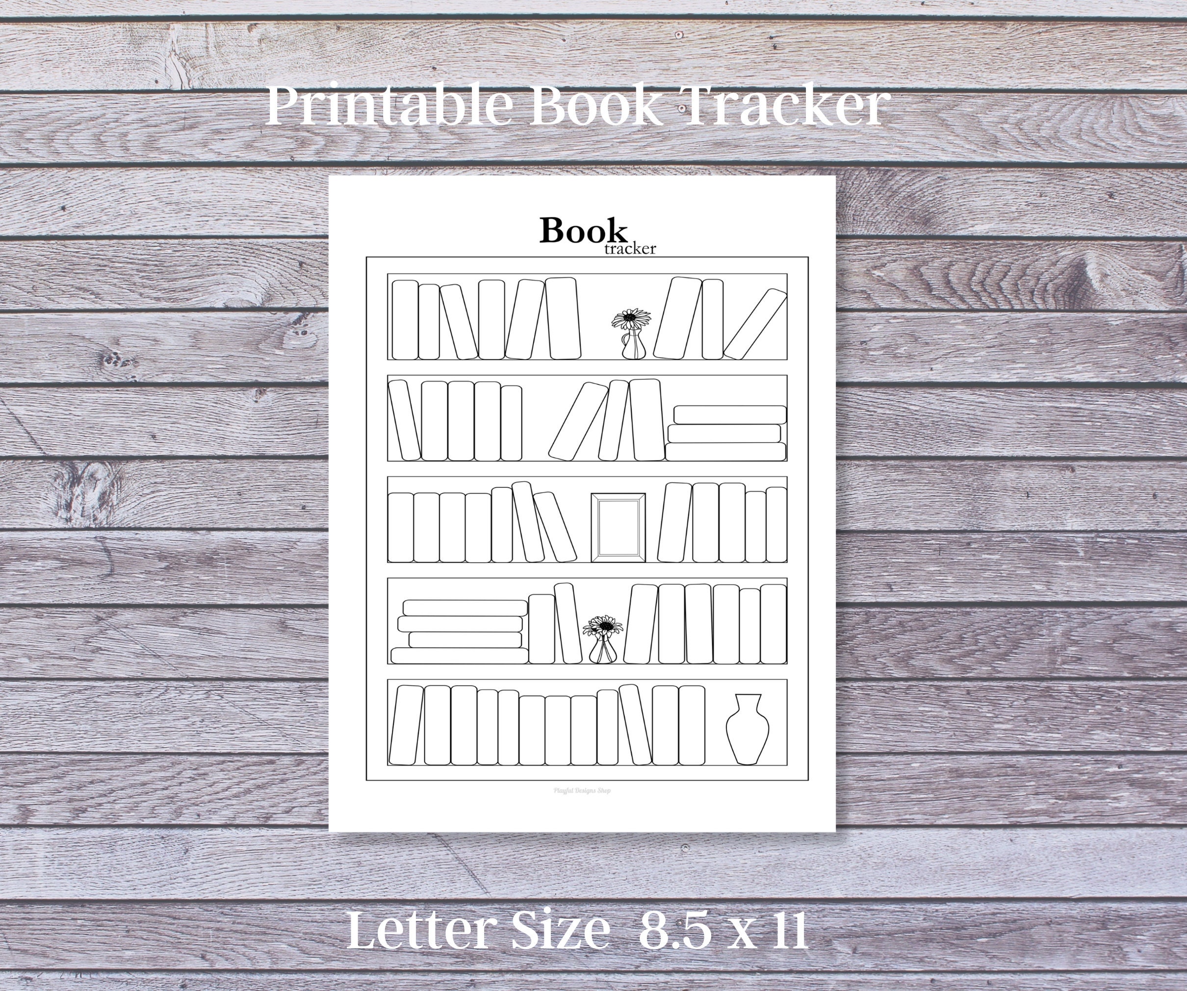 Printable Book Tracker, Book Log, Digital Download, Reading Planner ...