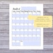 Blank Monthly Calendar Printable: Editable PDF Template (digital ...