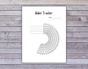 Circle Habit Tracker Printable, Circular Tracker, Habit Tracker ...