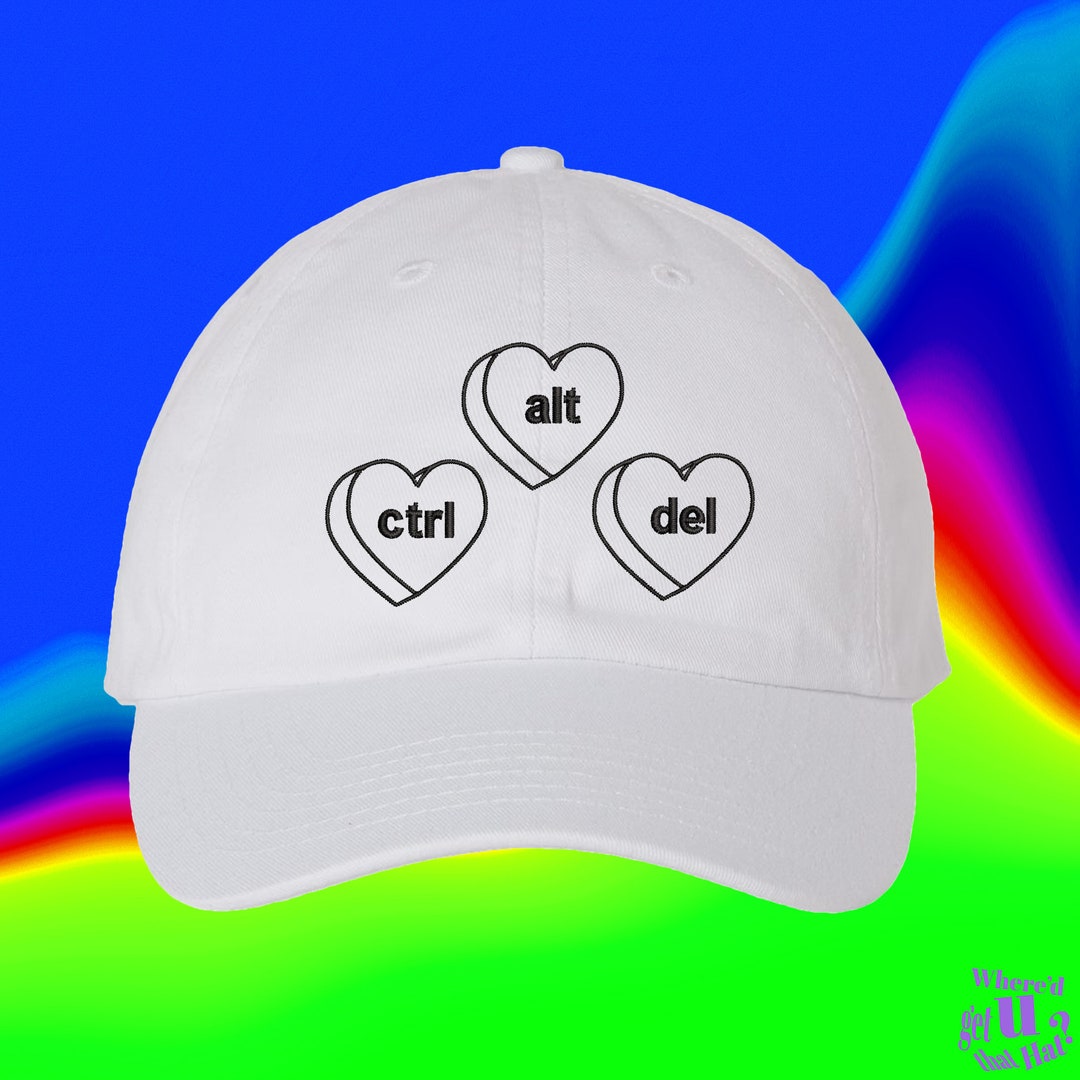 Ctrl Alt Del Hat Computer Gift Programmer Tech Support Girl Custom ...