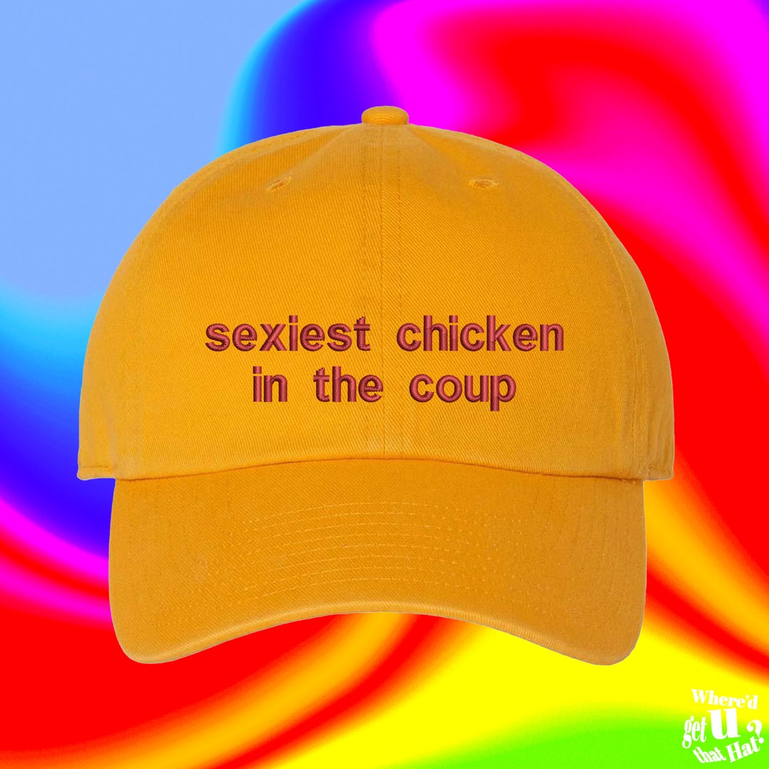 Sexiest Chicken in the Coup Hat Farm Life Dating Ball Cap Custom Color ...