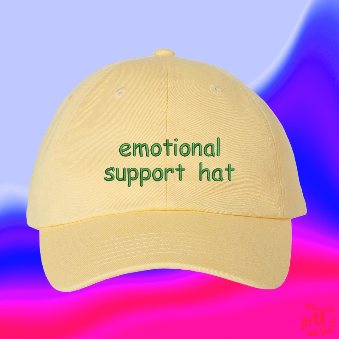 Emotional Support Hat Custom Color Adjustable Embroidered Dad Hat - Etsy