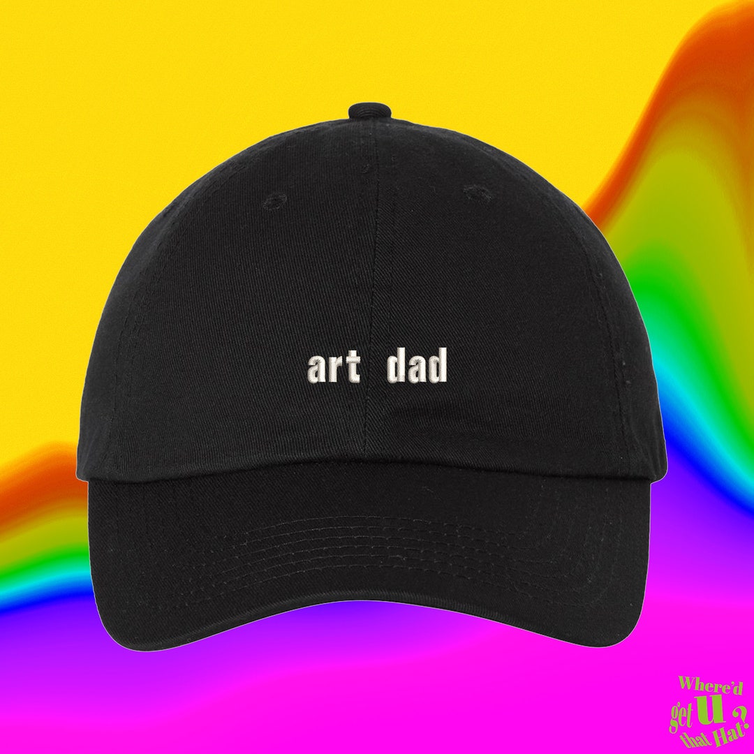Art Dad Embroidered Baseball Cap, Custom Color Adjustable Hat, Artist ...
