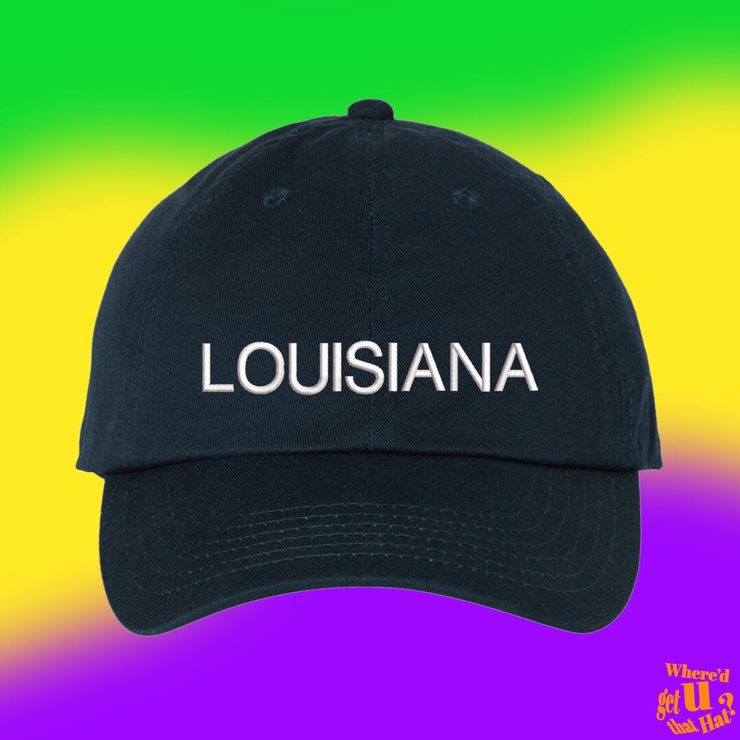 Louisiana Hat Mardi Gras Gift Custom Color Adjustable Embroidered Dad ...