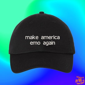Make America Emo Again Hat Elder Emo Emo Music Gift Mid-2000s Pop Punk ...