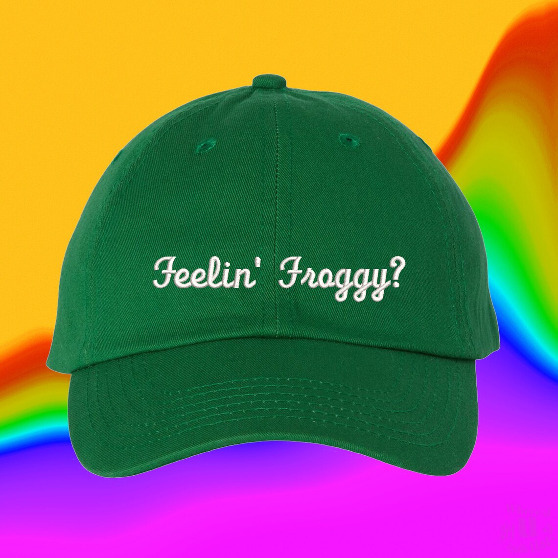 Feelin' Froggy? Hat Custom Color Adjustable Embroidered Dad Hat - Etsy