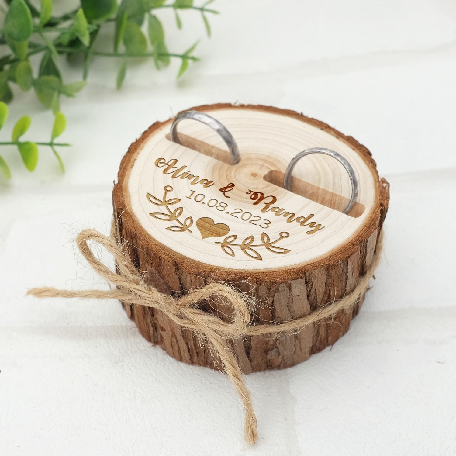 Handmade Wooden Personalized Wedding Ring Box, Wood Ring Box, Wedding ...