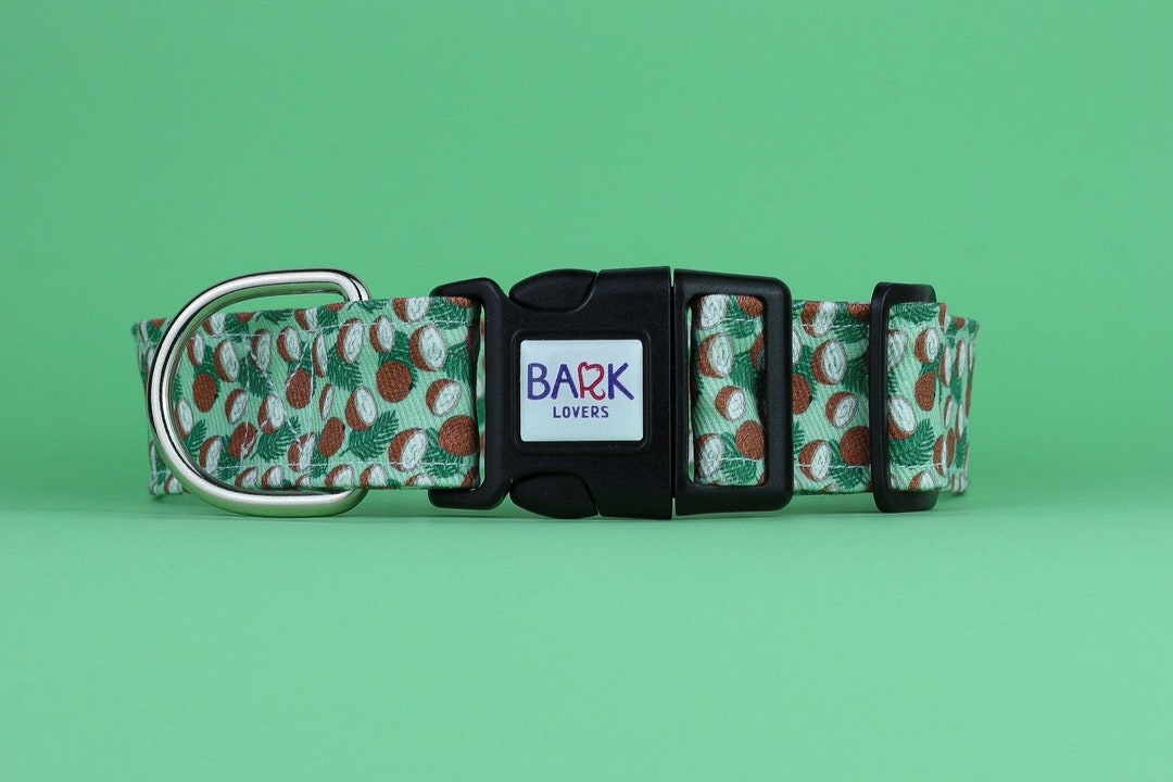 Coconuts Dog Collar, Hawaiian Dog Collar, Tropical Funny Dog Collars - Etsy