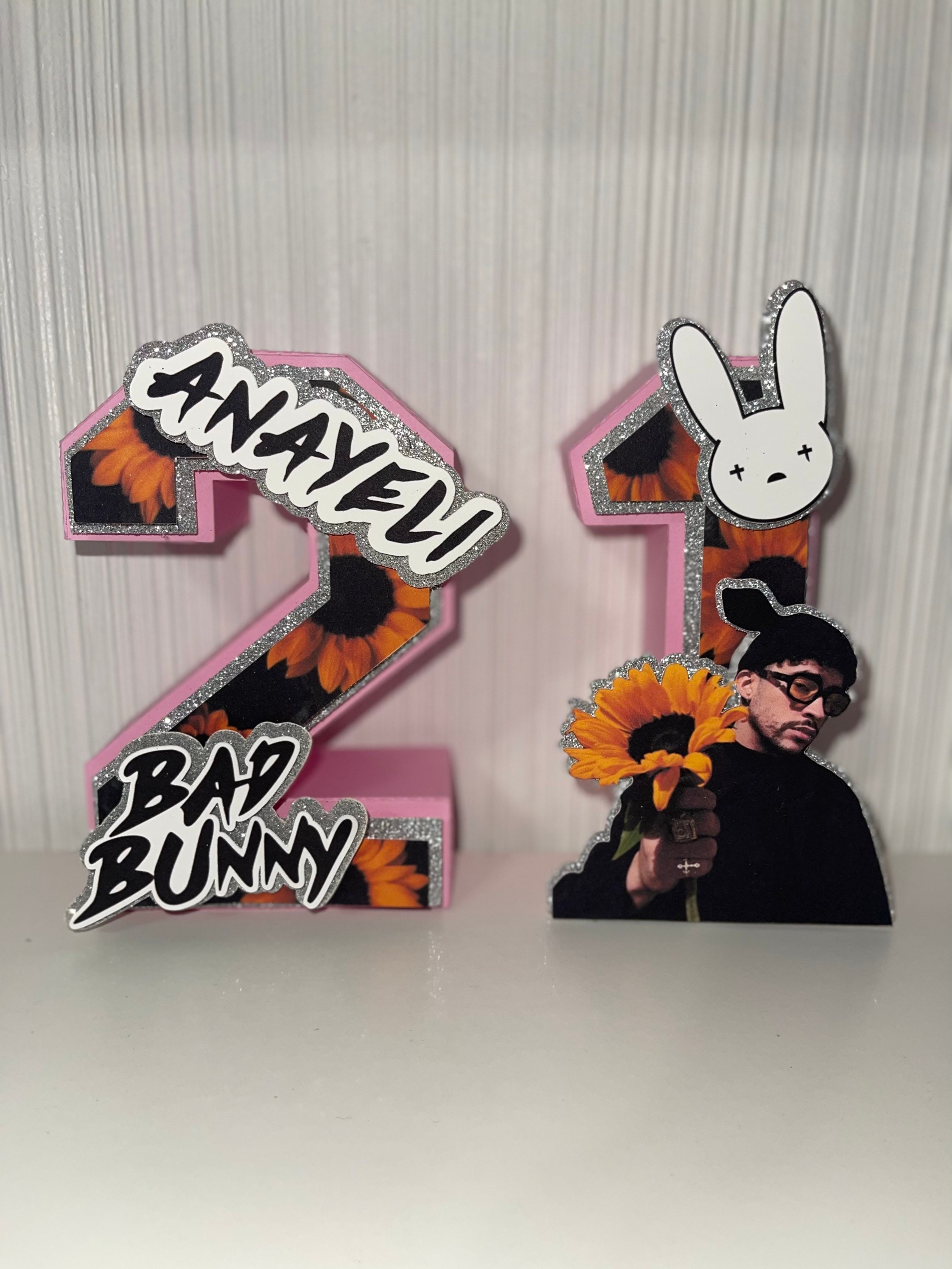 Bad Bunny 3D Numbers Bad Bunny 3D Name Bad Bunny Birthday - Etsy