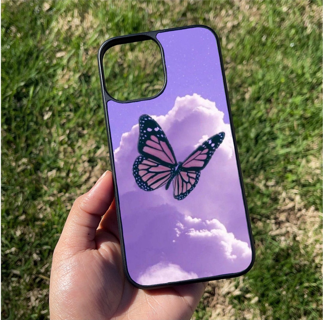 Purple Butterfly Phone Case - Etsy UK