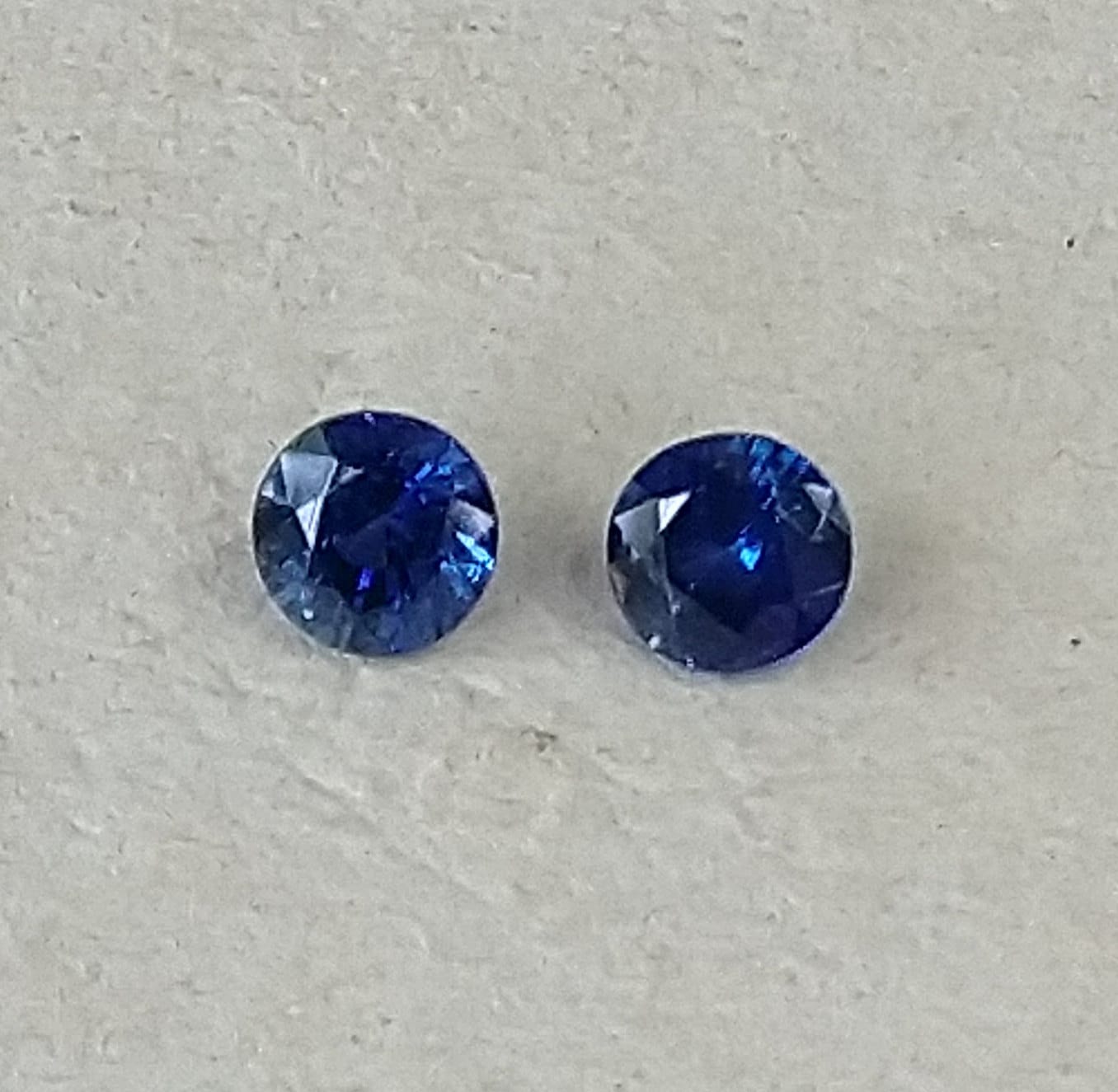 4mm Round Natural Ceylon Royal Blue Sapphire Matching Pair - Etsy