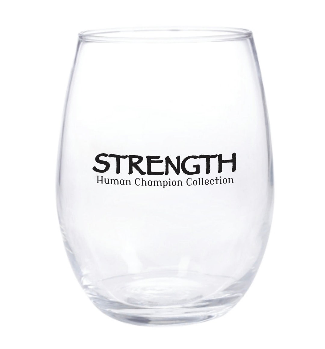 STRENGTH Wine Glass - Etsy