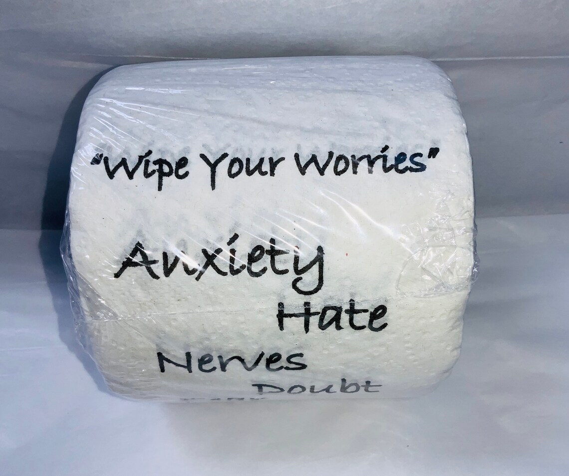 Human Champion Collection Toilet Paper Wipe Your Worries Etsy