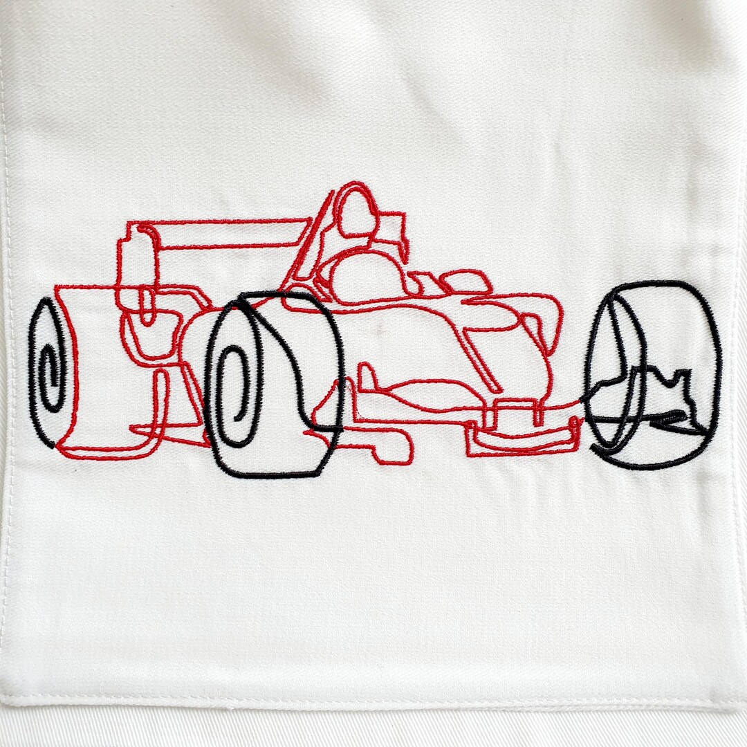 Formula 1 Embroidery Design: F1 Racing Car Pattern (4x4, 7x5" Hoop ...