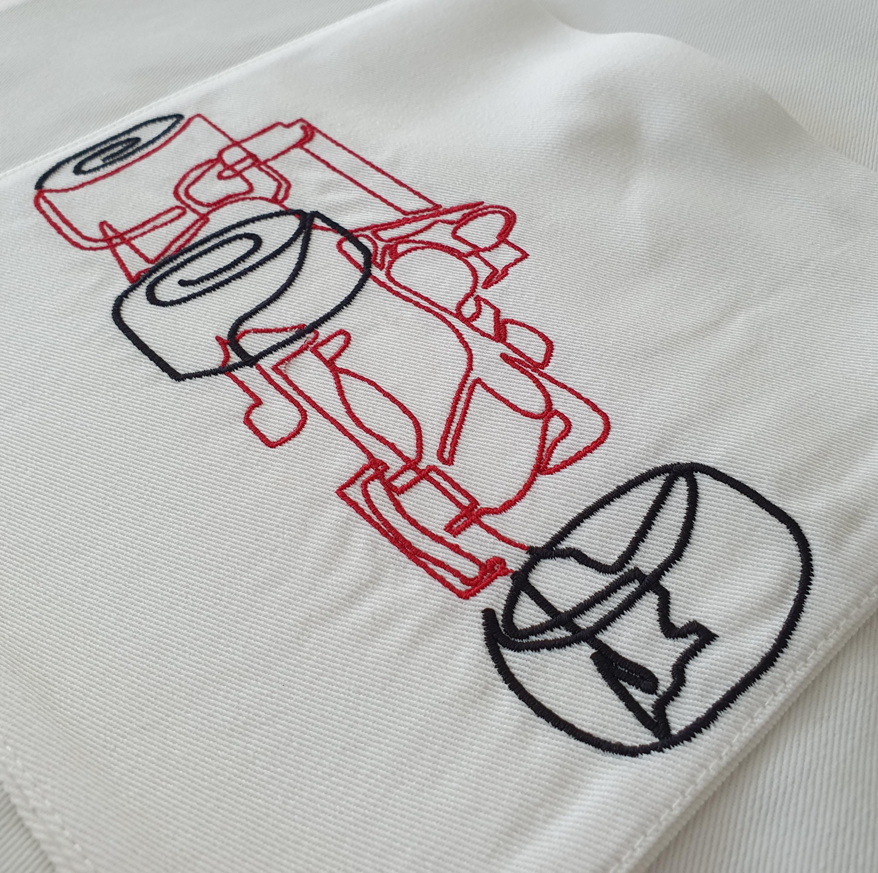 Formula 1 Embroidery Design: Racing Car Pattern (7x5" Hoop, Digital ...