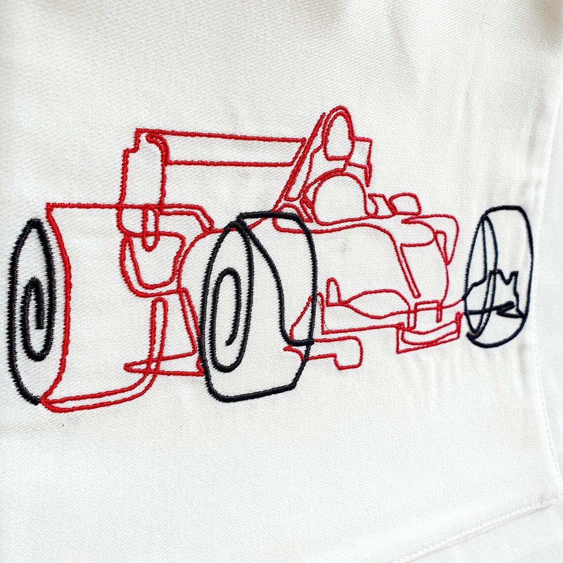 Formula 1 Embroidery Design: Racing Car Pattern (7x5" Hoop, Digital ...