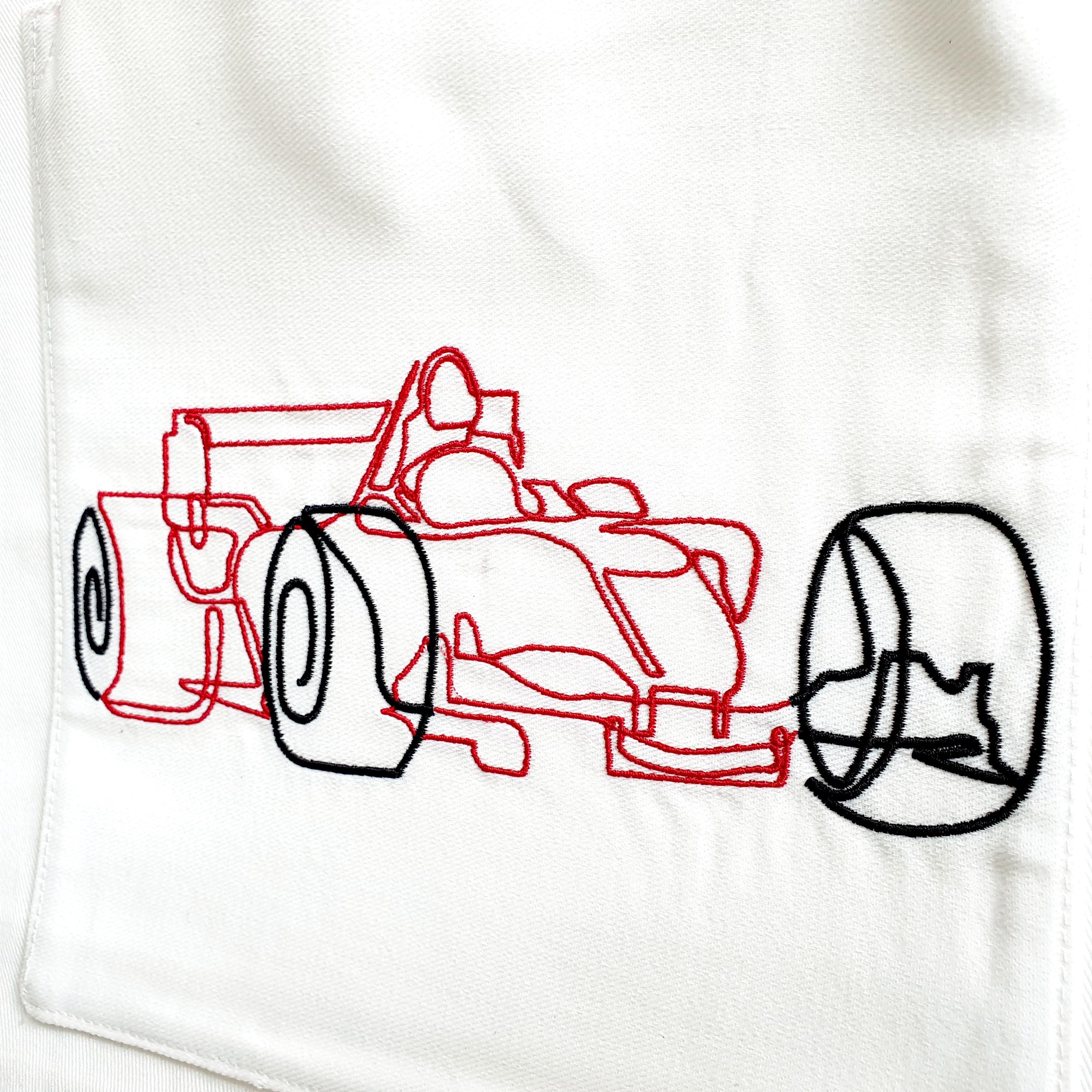 Formula 1 Embroidery Design: F1 Racing Car Pattern (4x4, 7x5" Hoop ...