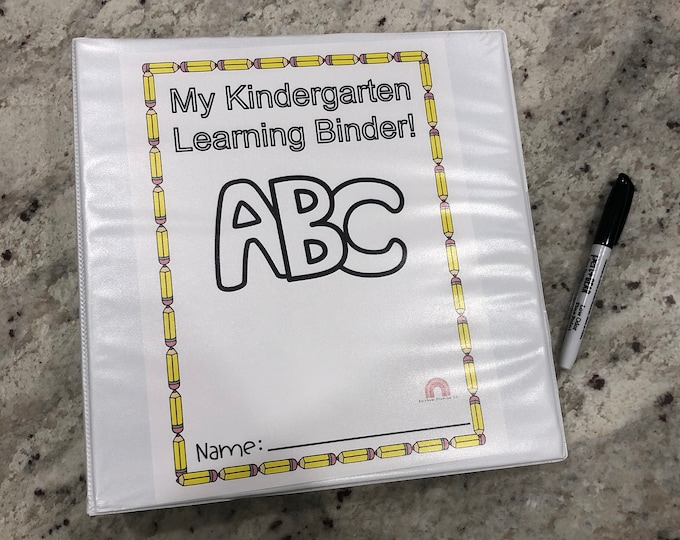 Kindergarten Learning Binder- Extended 90 Laminated Pages!!! - Etsy