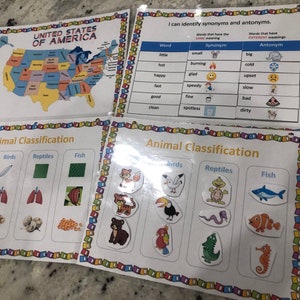 First Grade Learning Binder Extended 69 Interactive Laminated - Etsy