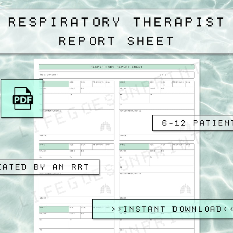 Ventilator Flow Sheet - Etsy