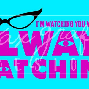 Monsters Inc. - Always Watching - Roz Glasses SVG & PNG Files **digital ...