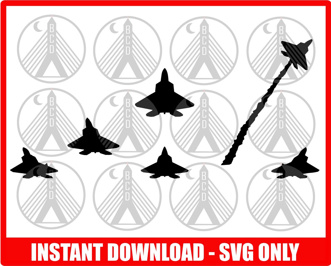 Fighter Jet SVG, Military Plane SVG, Air Force Svg, F22 Raptor Svg, F16 ...