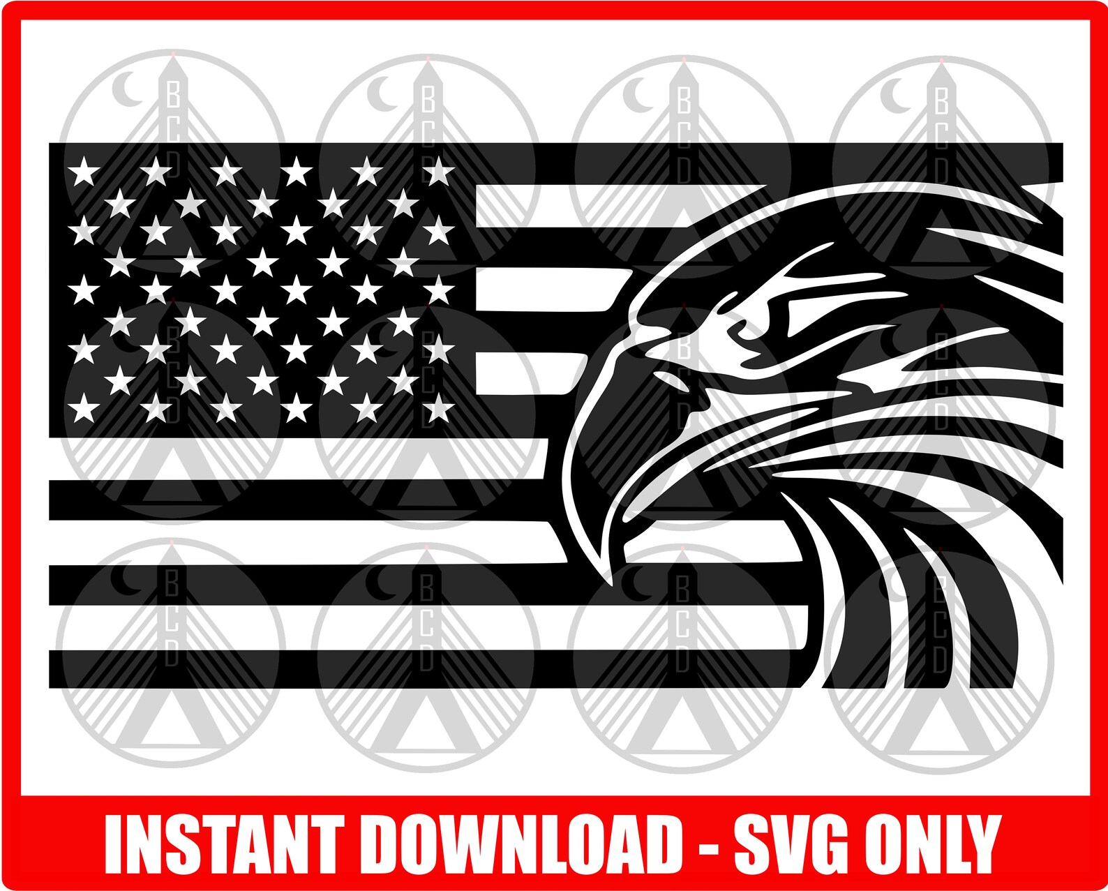 American Eagle Flag SVG, Eagle SVG, America Eagle Svg, Eagle Head Svg ...